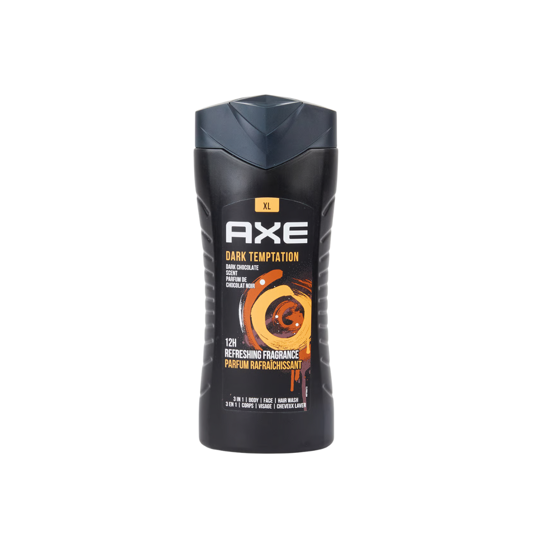 Axe Dark Temptation 3in1 Shower Gel For Men | Shower Gel and Body Wash ...