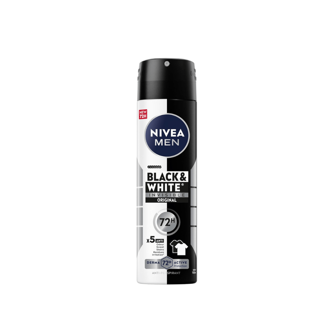 Nivea Black & White Invisible Original Antiperspirant Spray For Men ...